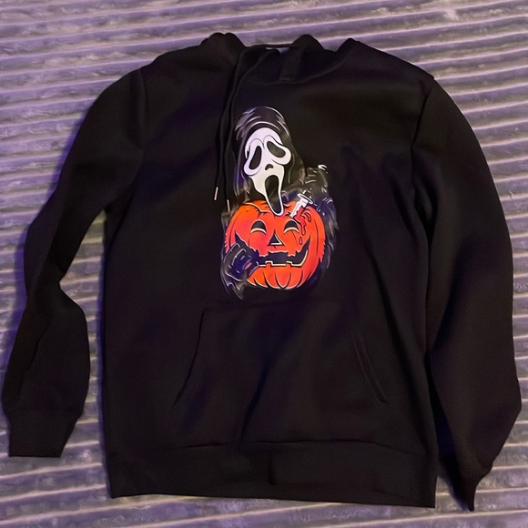 New Fashion | Tops | Small Black Hoodie With Ghostface Stabbing A ...